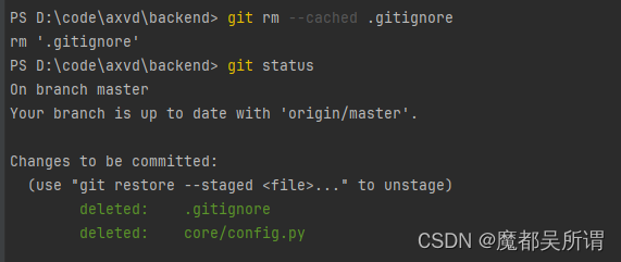 【git】git ignore如何添加core/config.py忽略_添加 .gitignore-CSDN博客