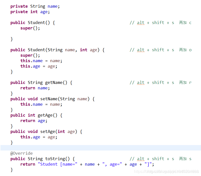 eclipse快捷键生成空参、有参、get/set、toString方法_eclipse生成有参构造快捷键-CSDN博客