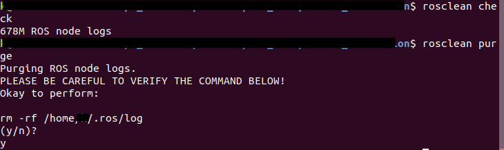 ROS常见问题 | Done checking log file disk usage. Usage is ＜1GB._done checking log file disk usage ...