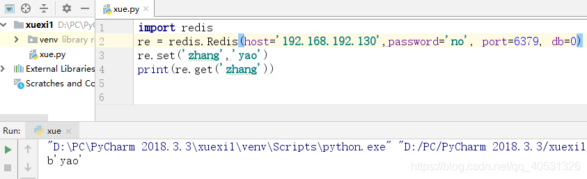 redis学习二：pycharm连接redis实现简单功能_pycharm redis-CSDN博客