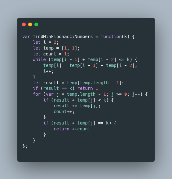 【leetcode】1414. 和为 K 的最少斐波那契数字数目_leetcode 1414-CSDN博客