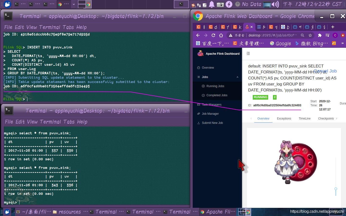 Kafka2.5-＞Flink1.12-＞Mysql8(Jark实验改为DDL形式)_flink sql mysql8-CSDN博客