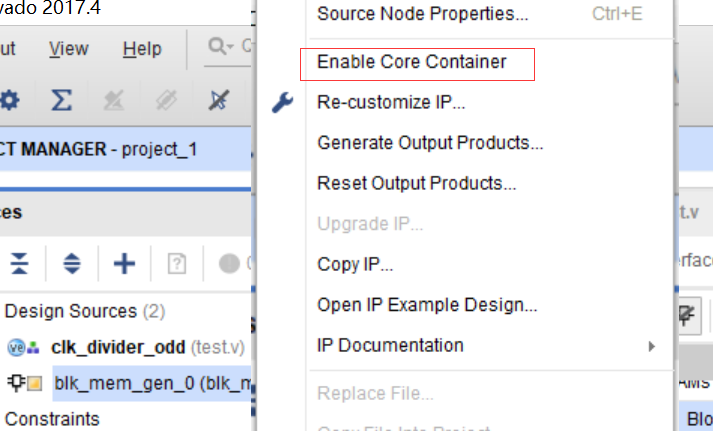 vivado中IP核的Core Container特性_vivado xci文件-CSDN博客