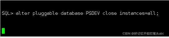 ALTER PLUGGABLE DATABASE xxx CLOSE卡住_alter pluggable database close-CSDN博客
