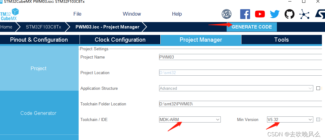 基于stm32CubeMX配置PWM舵机并且实现PWM驱动（HAL库）_stm32cubemax的pwm的占空比怎么设置-CSDN博客
