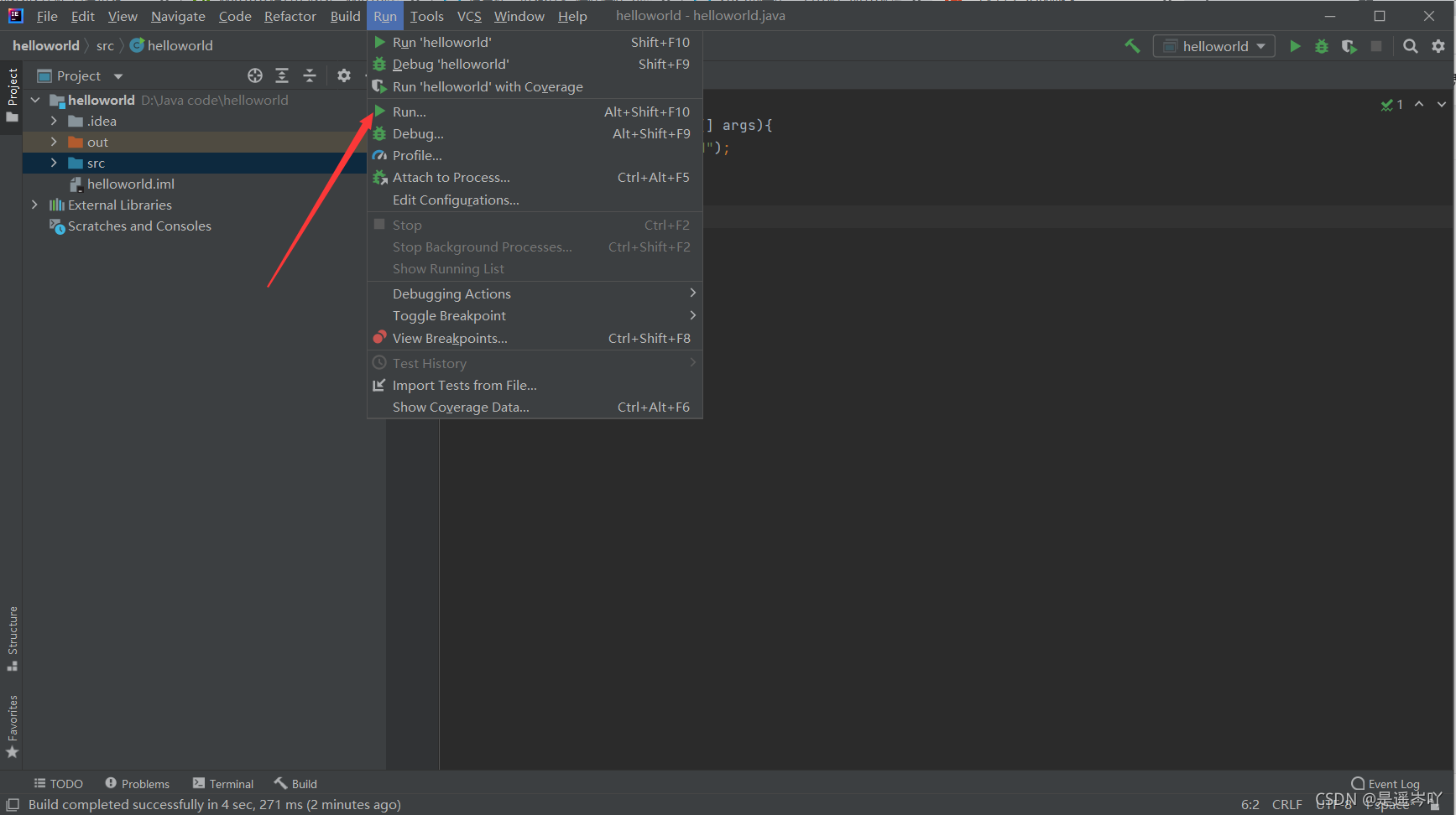 初次使用IDEA和Helloworld详解_idea helloworld-CSDN博客