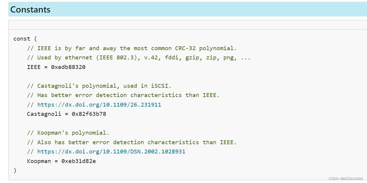 golang标准库-crc32的使用_golang crc32-CSDN博客