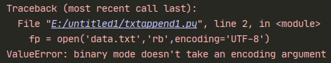 ValueError: binary mode doesn‘t take an encoding argument_valueerror ...