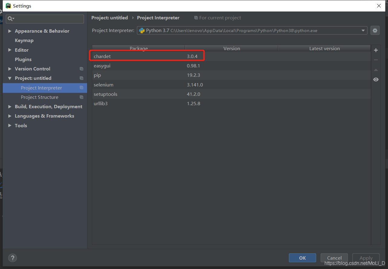 python学习之解决pycharm导包chardet的问题_python_Molly_DD-讯飞AI开发者社区