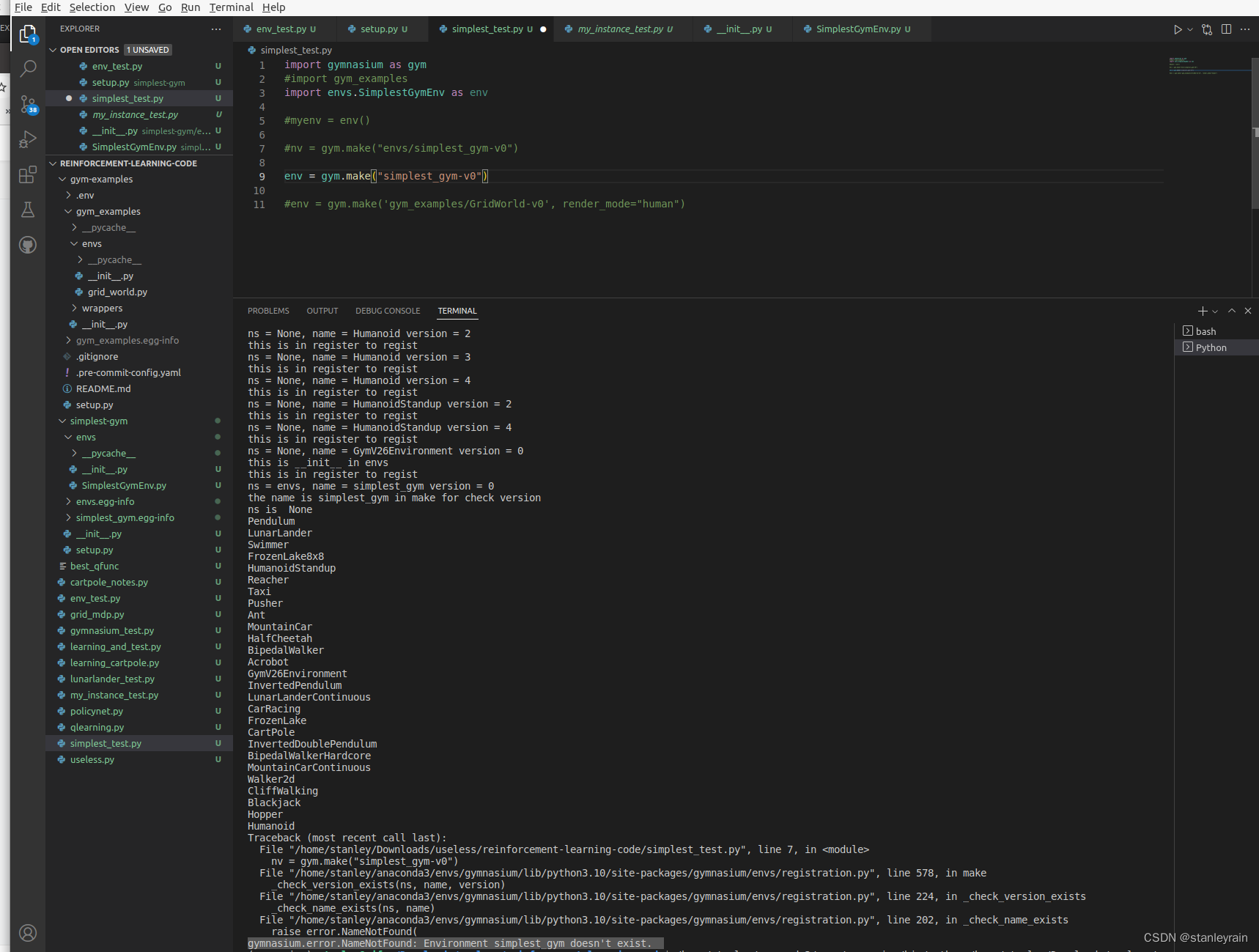 gym提示NameNotFound错误_gym.error.namenotfound: environment mspacman-ram d-CSDN博客