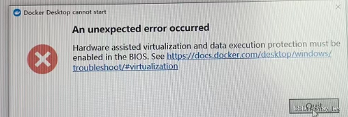 安装Docker Desktop遇到的问题_docker desktop requires a newer wsl kernel version-CSDN博客