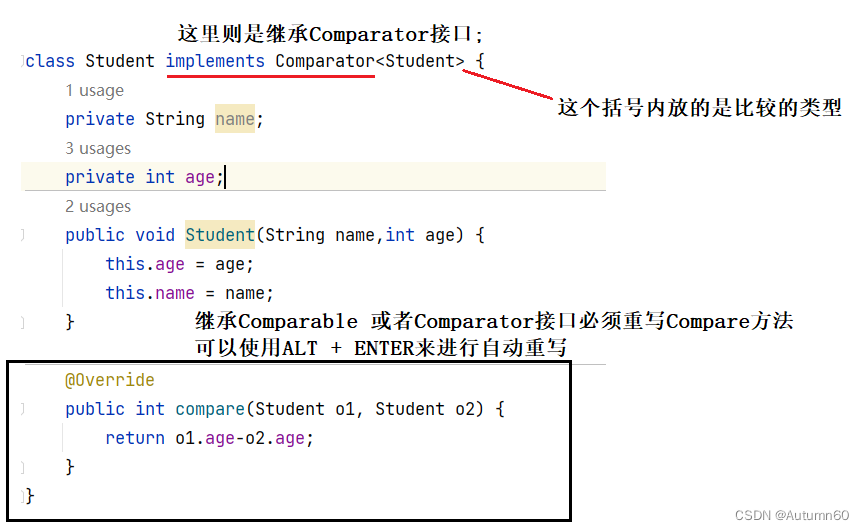 [Java] - Java对象的比较,equals,Comparable,Comparator_java equals comparator-CSDN博客