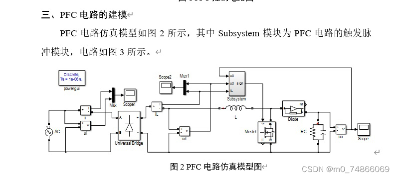 PFC控制系统的仿真+报告。 基于Boost电路拓扑，采用电流滞环控制方法的功率因数控制_pfc峰值电流控制模式仿真-CSDN博客