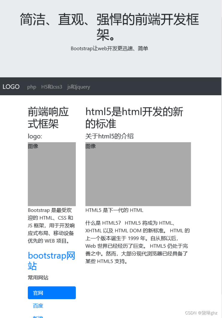 Bootstrap技术社区”网站——响应式网页1x Web前端开发中级 例题bootstrap社区 Csdn博客