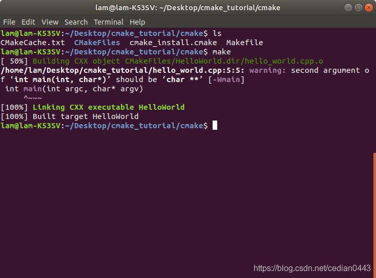 CMake教程（一）- 最简单的例子 Hello World 及添加版本号、配置文件_makefile 库 版本号-CSDN博客