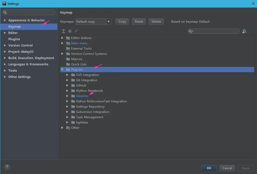 PyCharm中安装Vim插件ideavim 并关闭vim编辑模式_vim emulato-CSDN博客