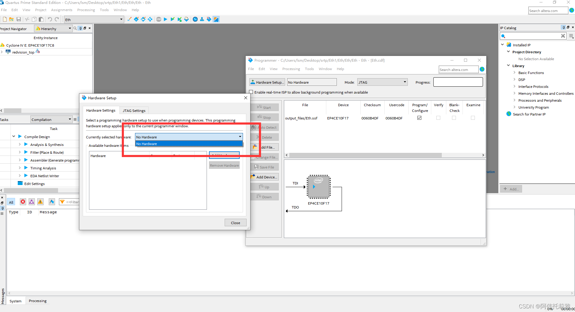 Quartus无法识别USB Blaster的解决方案_win10 没有usb-blaster no hardware-CSDN博客