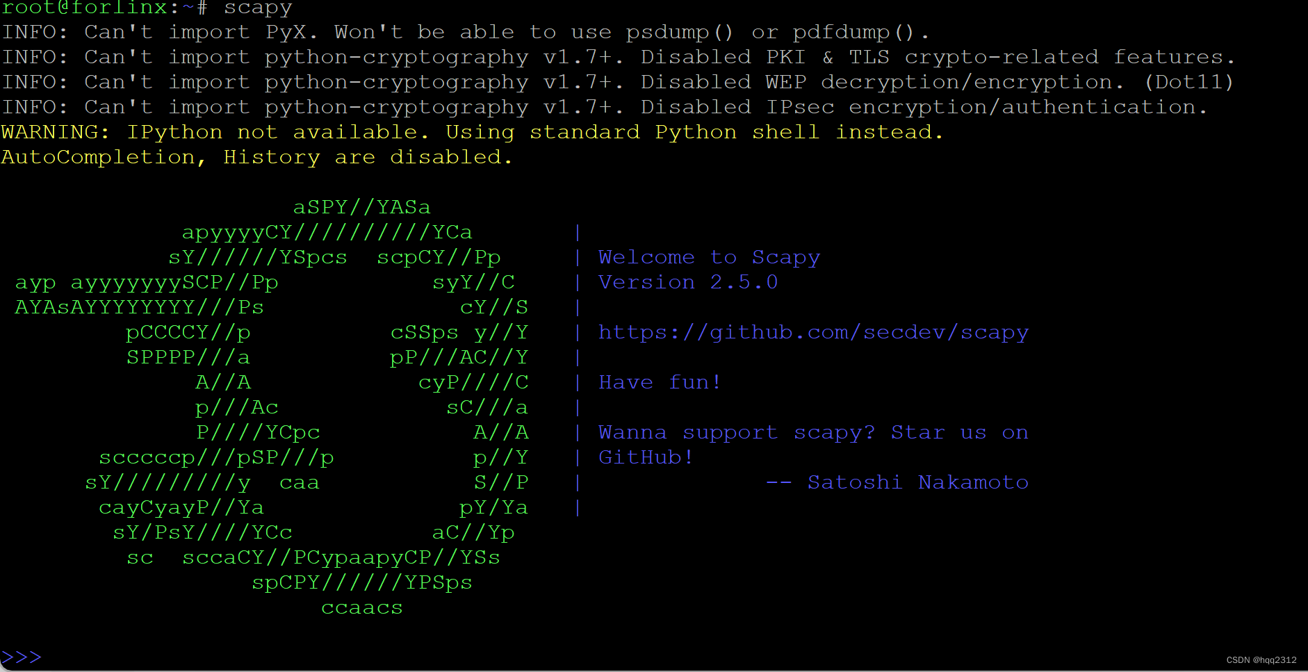 开发板及虚拟机安装scapy发包工具方法-CSDN博客
