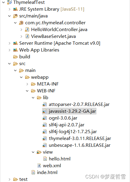 基于原生Servlet使用模板引擎Thymeleaf访问界面_org.attoparser.imarkupparser-CSDN博客