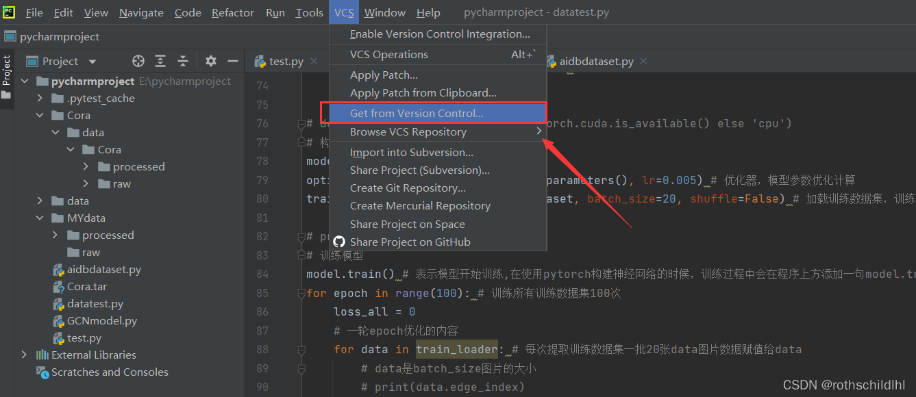 Pycharm中VCS找不到check out from Version Control选项原因及绑定用户github_checkout from version control-CSDN博客