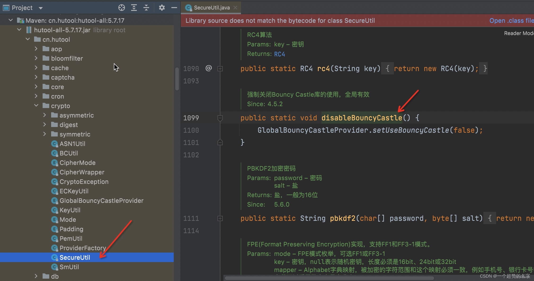 关于【cn.hutool.crypto.CryptoException: SecurityException: JCE cannot authenticate the provider BC ...