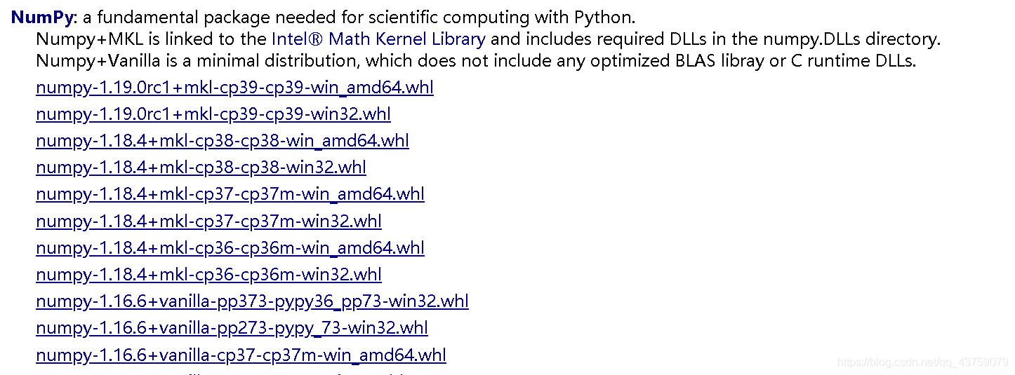 重新安装numpy+mkl和scipy，sklearn.linear_model报错-CSDN博客