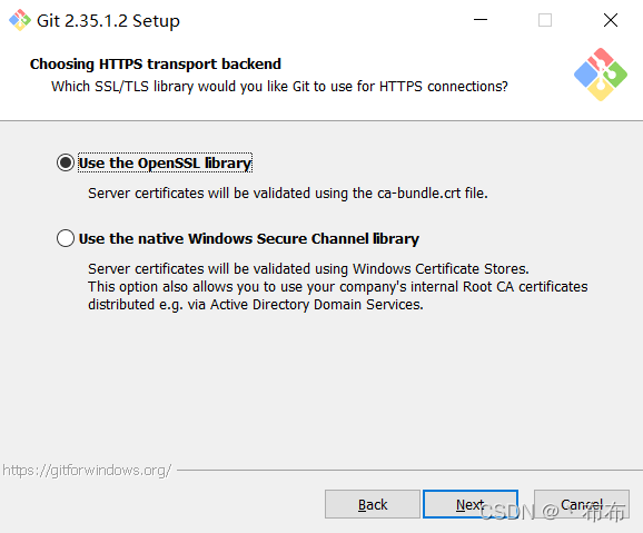 [分布式] Git详细安装与配置_use the openssl library-CSDN博客