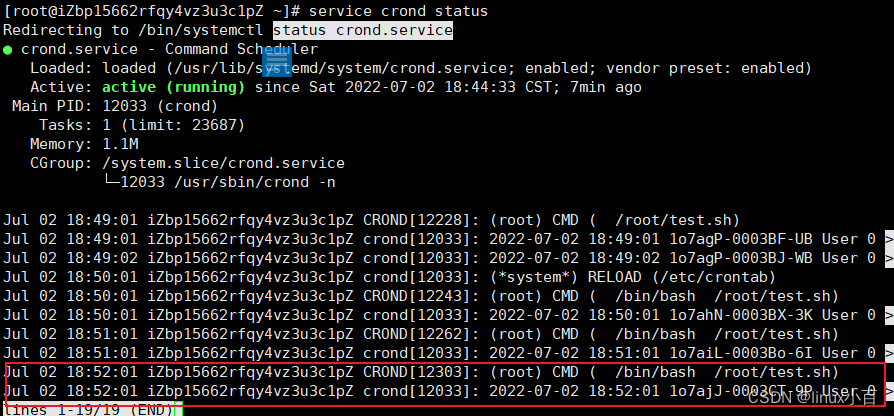 Linux命令：crontab定时任务crontab L命令 Csdn博客 