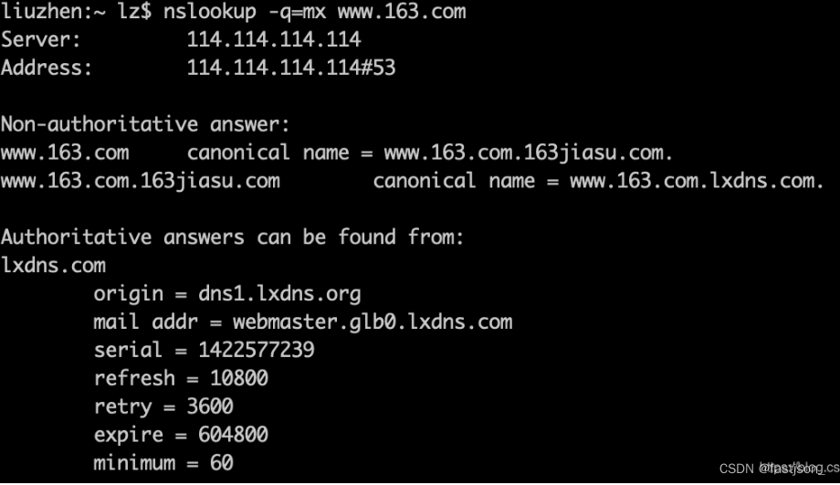 nslookup命令使用技巧_nslookup 反向解析-CSDN博客