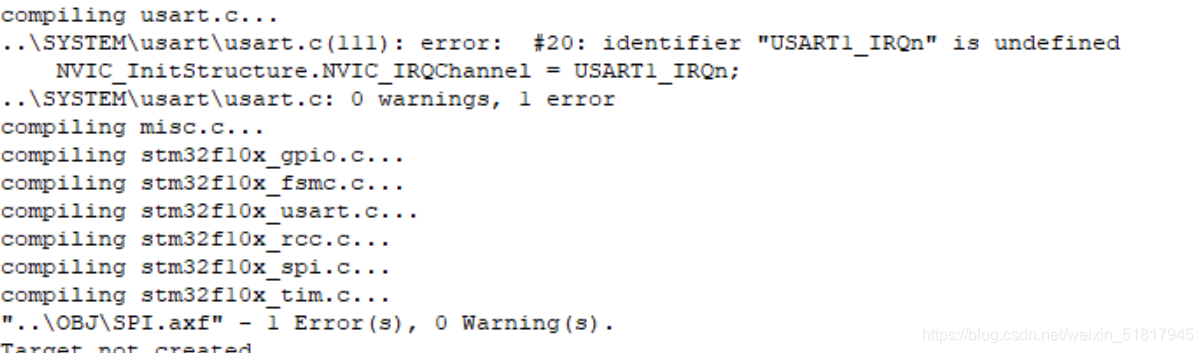 error: #20: identifier “USART1_IRQn“ is undefined-CSDN博客