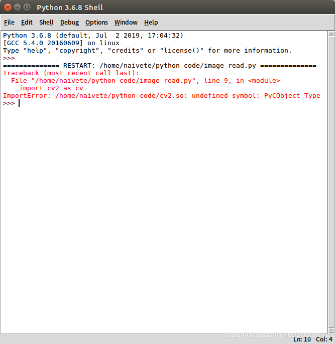 python-python3错误（: /usr/local/lib/python3.6/site-packages/cv2.so: undefined symbol: PyCObject ...
