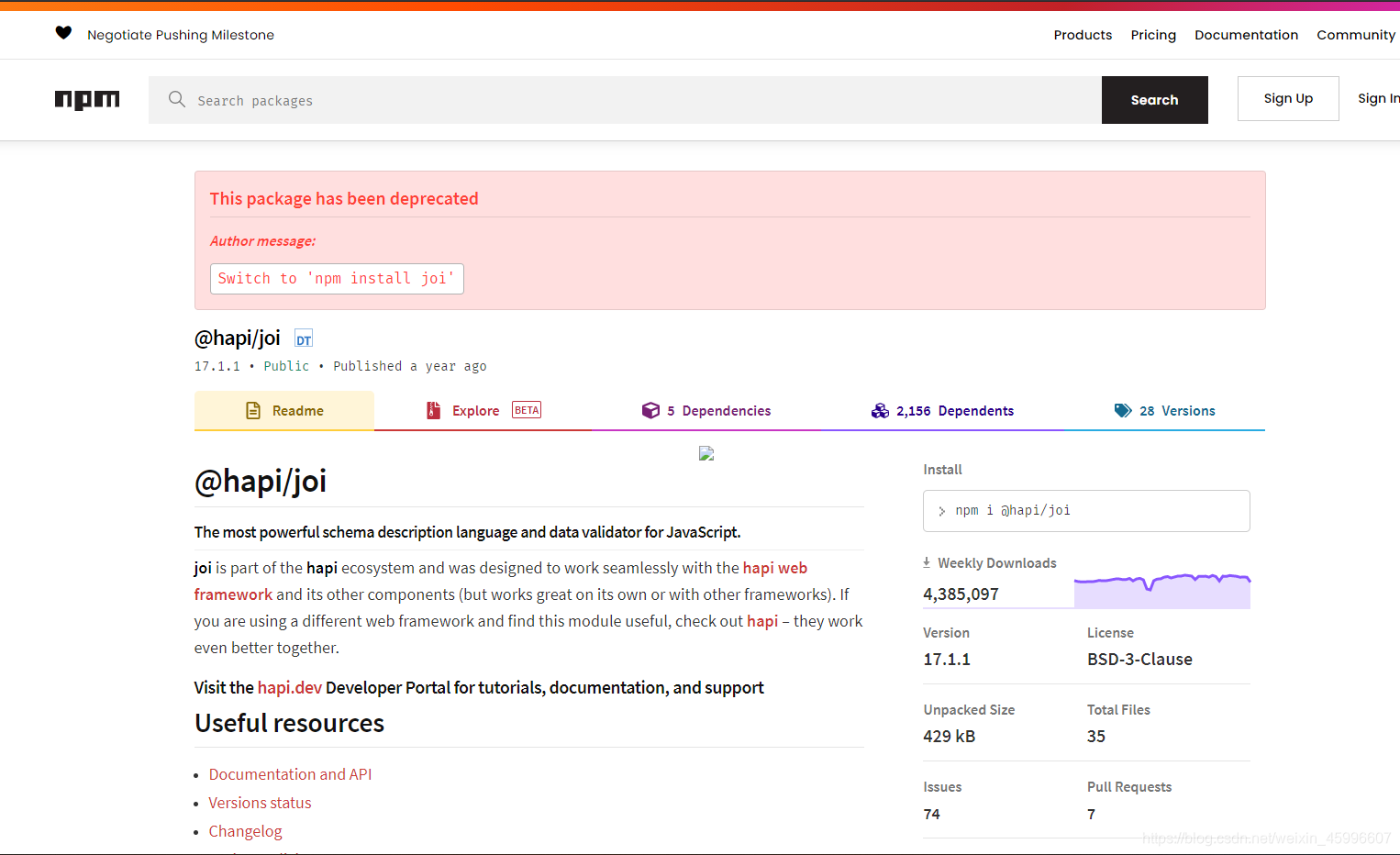 @hapi/joi 报错 “message“: “Cannot mix different versions of joi schemas“_{ "status": 1, "message ...