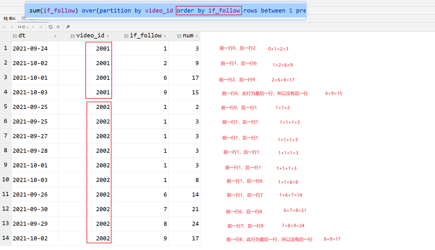 开窗函数的使用详解(窗口范围ROWS与RANGE图文详解)_开窗函数的用法-CSDN博客