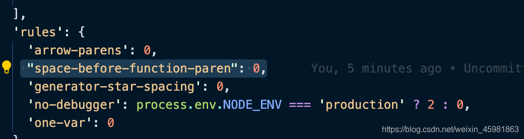 vue运行报错 Missing space before function parentheses space-before-function ...