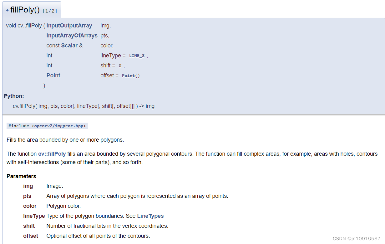 【opencv-c++】cv::fillPoly填充多边形_opencv_cpp-CSDN专栏