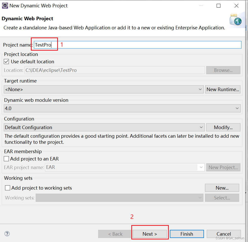 用Eclipse创建一个JavaWeb项目，把资源添加到Tomcat服务器，并运行jsp文件详细过程（附图片）_eclipse创建web项目-CSDN博客