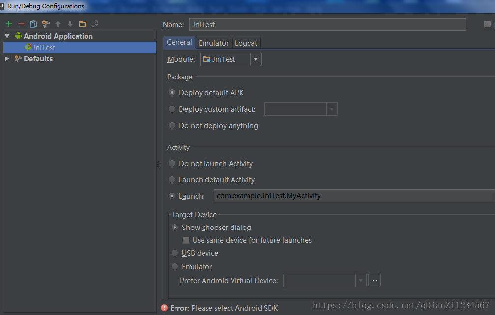 idea 问题合集： Run Configuration 提示Error: Please select Android SDK_安卓移动开发run select configuration错误 ...