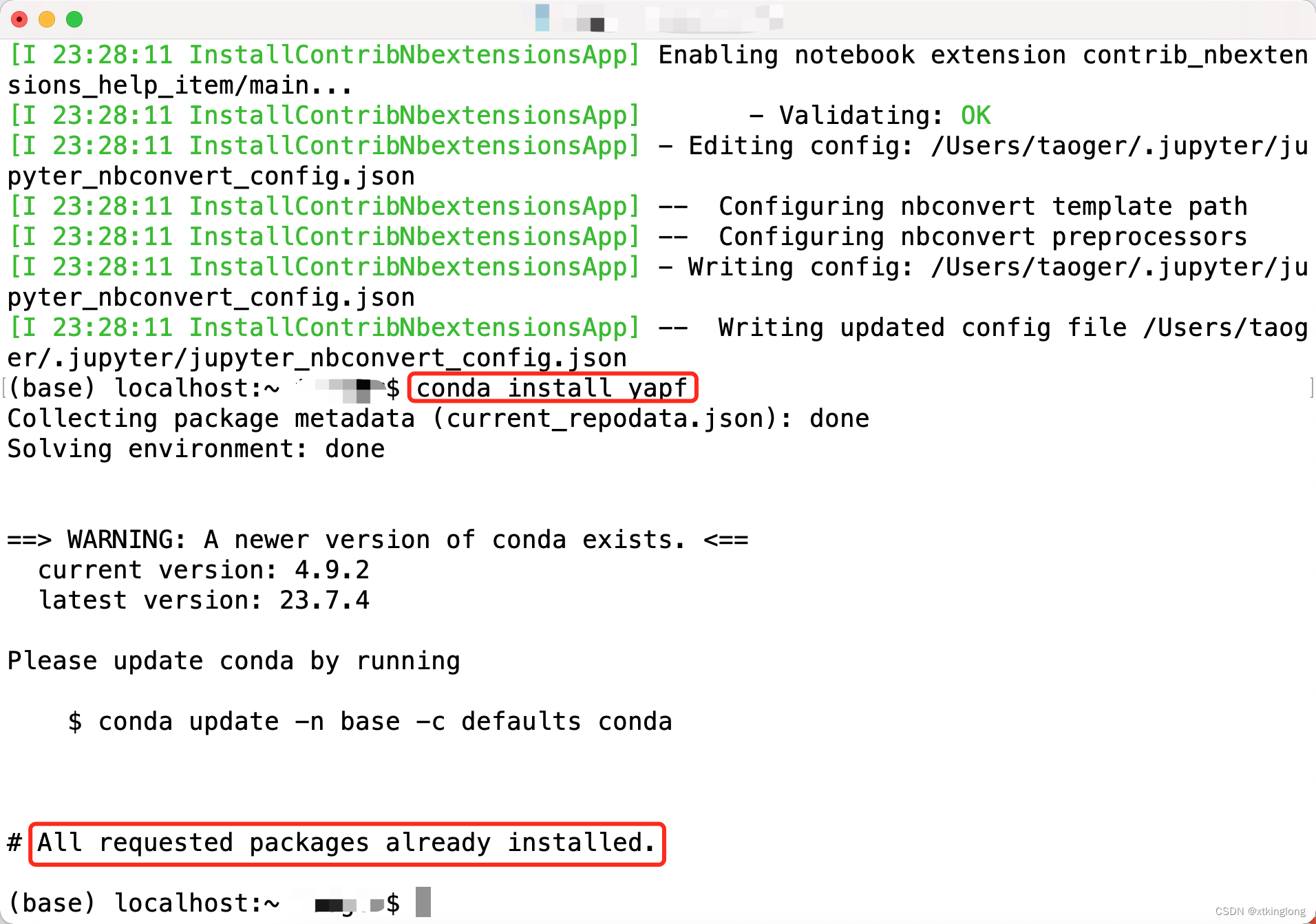 Mac环境下jupyter添加nbextension插件-CSDN博客