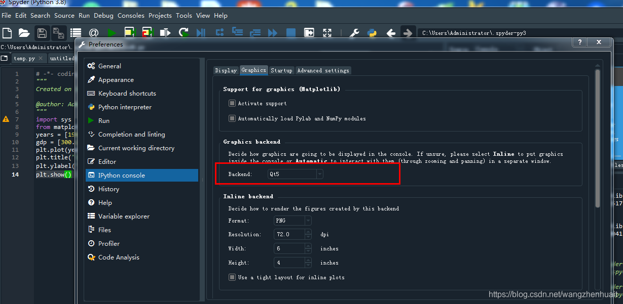 Python解决使用 Spyder Ide 时 Matplotlib 绘图 窗口显示不出来的问题工具窗口内无法显示绘图python Csdn博客