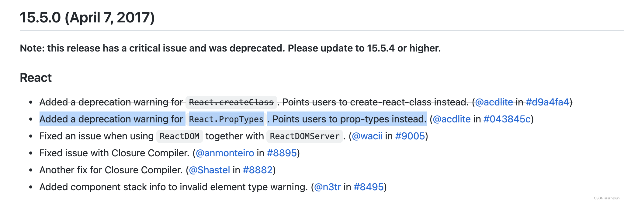 react15升级react16/17的一些细节_react15升级16-CSDN博客