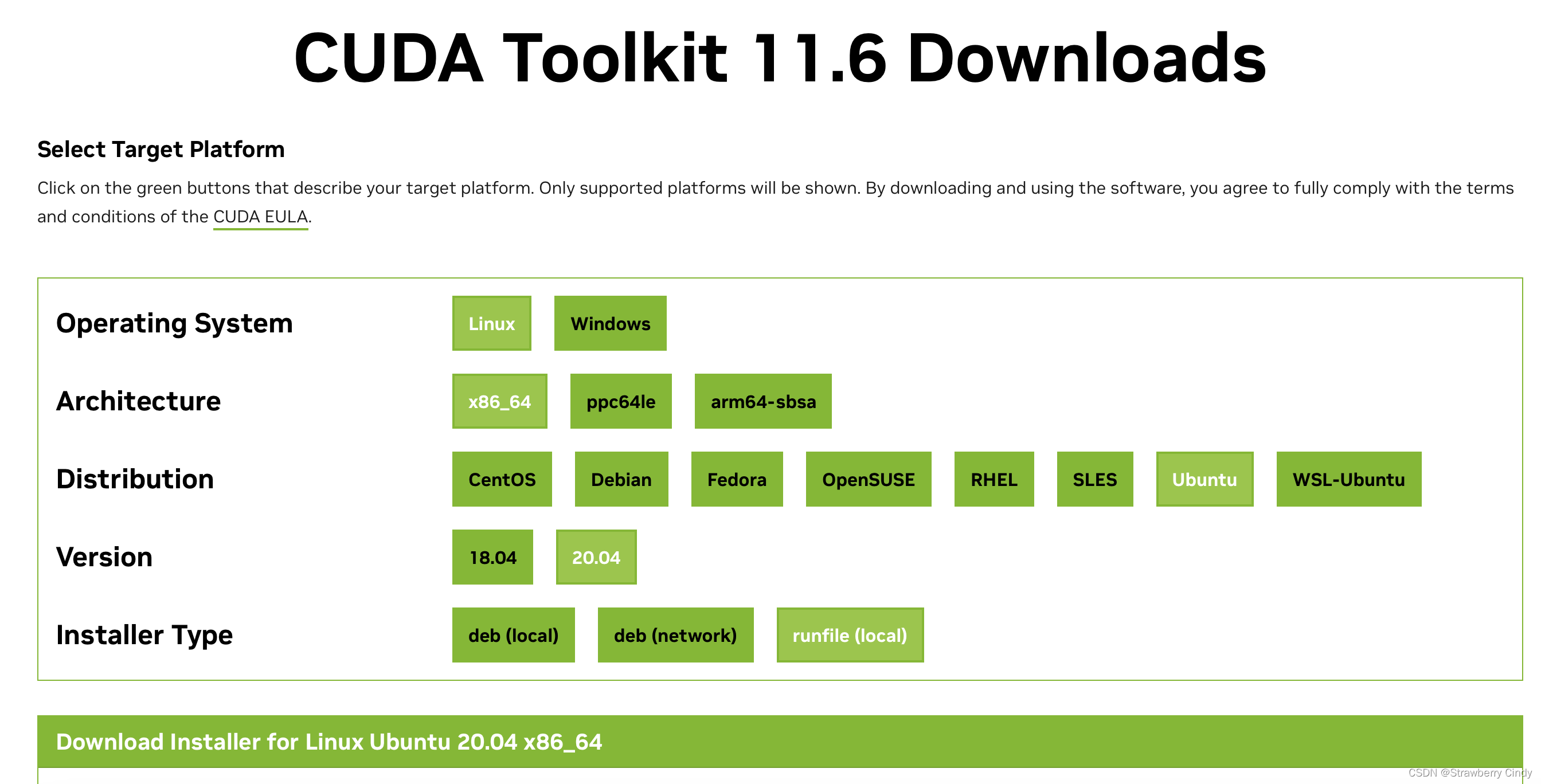 【深度学习GPU驱动环境配置】ubuntu20.04中cuda11.6、cuDNN8.9.6、anaconda的安装_ubuntu安装cuda11.6-CSDN博客