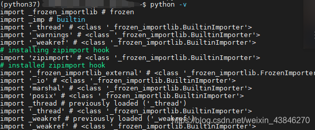 python -v 出错 import _frozen_importlib # frozen_python -v import-CSDN博客