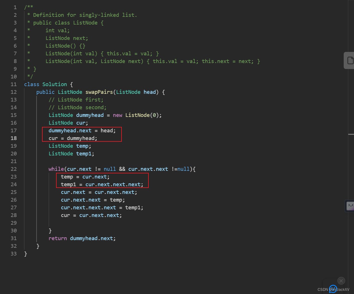 代码随想录算法训练营第四天---链表Part02-CSDN博客