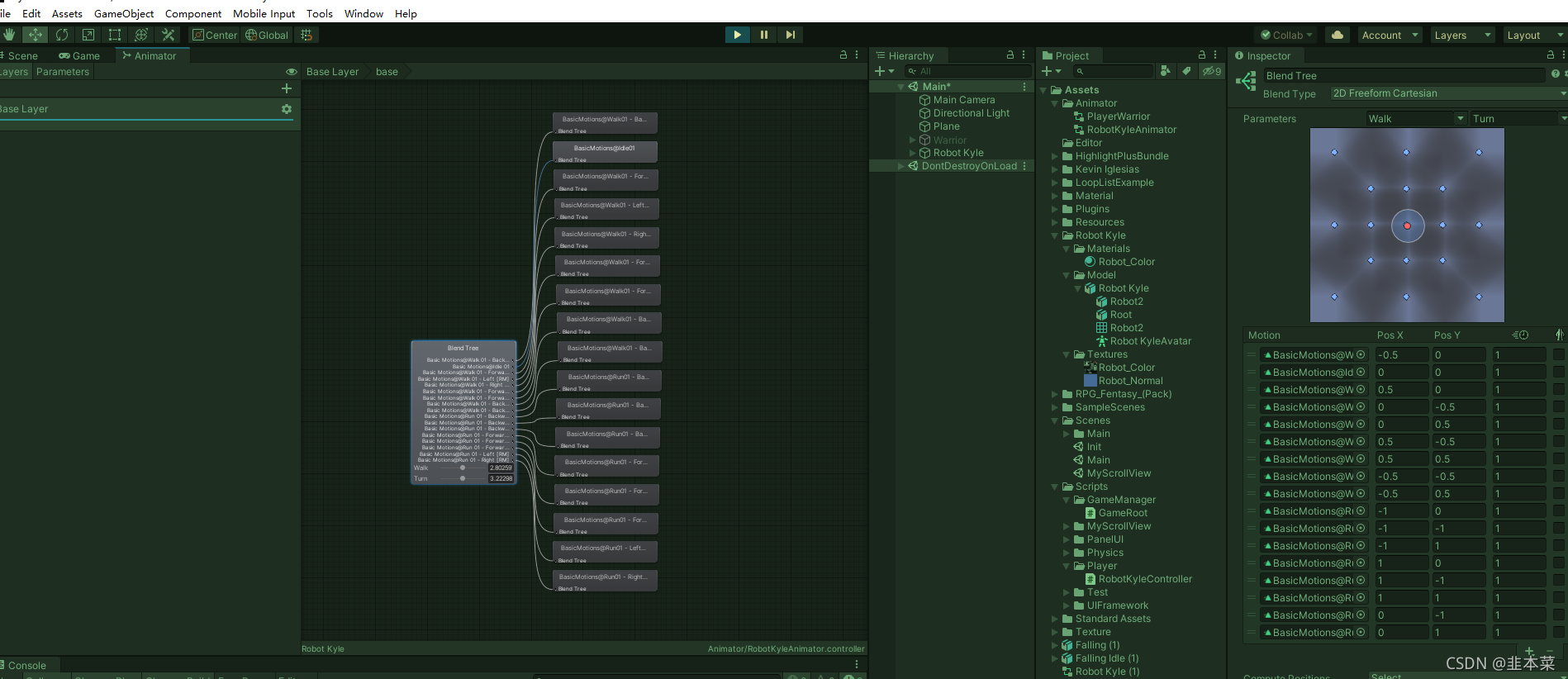 Unity 动画混合树实例（Blend Tree）_unity混合树动画-CSDN博客