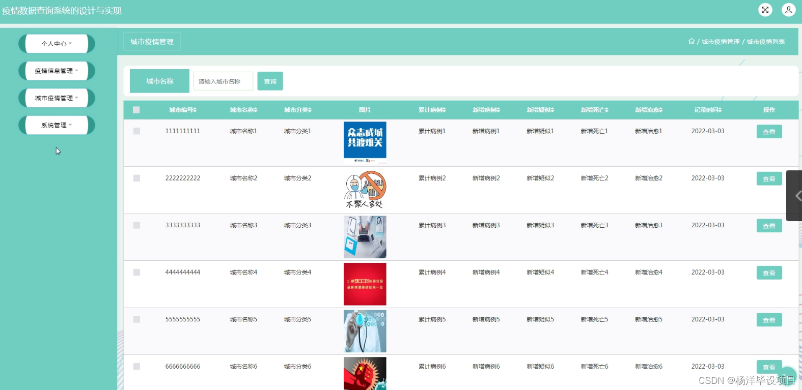 附源码 计算机毕业设计疫情数据查询系统的设计与实现jspjavaspringmvcmysqlmybatis Csdn博客