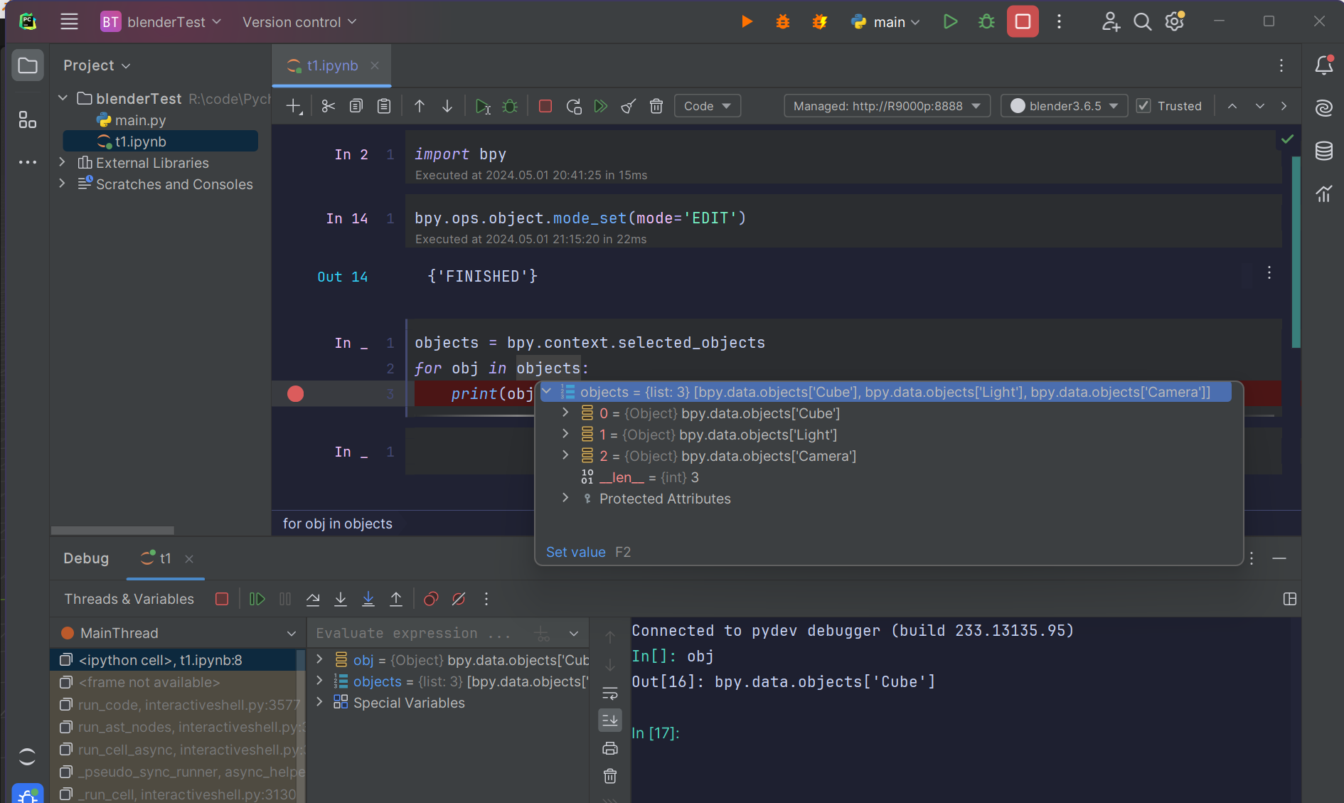 blender连接pycharm，使用jupyter notebook_blender pycharm-CSDN博客