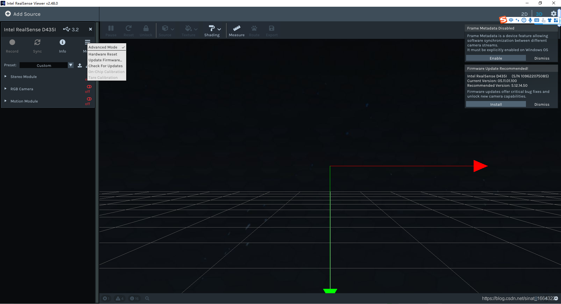 T265/D435i相机和相机与IMU参数获取，也可以通过realsense-viewer直接获取_获取t265-CSDN博客