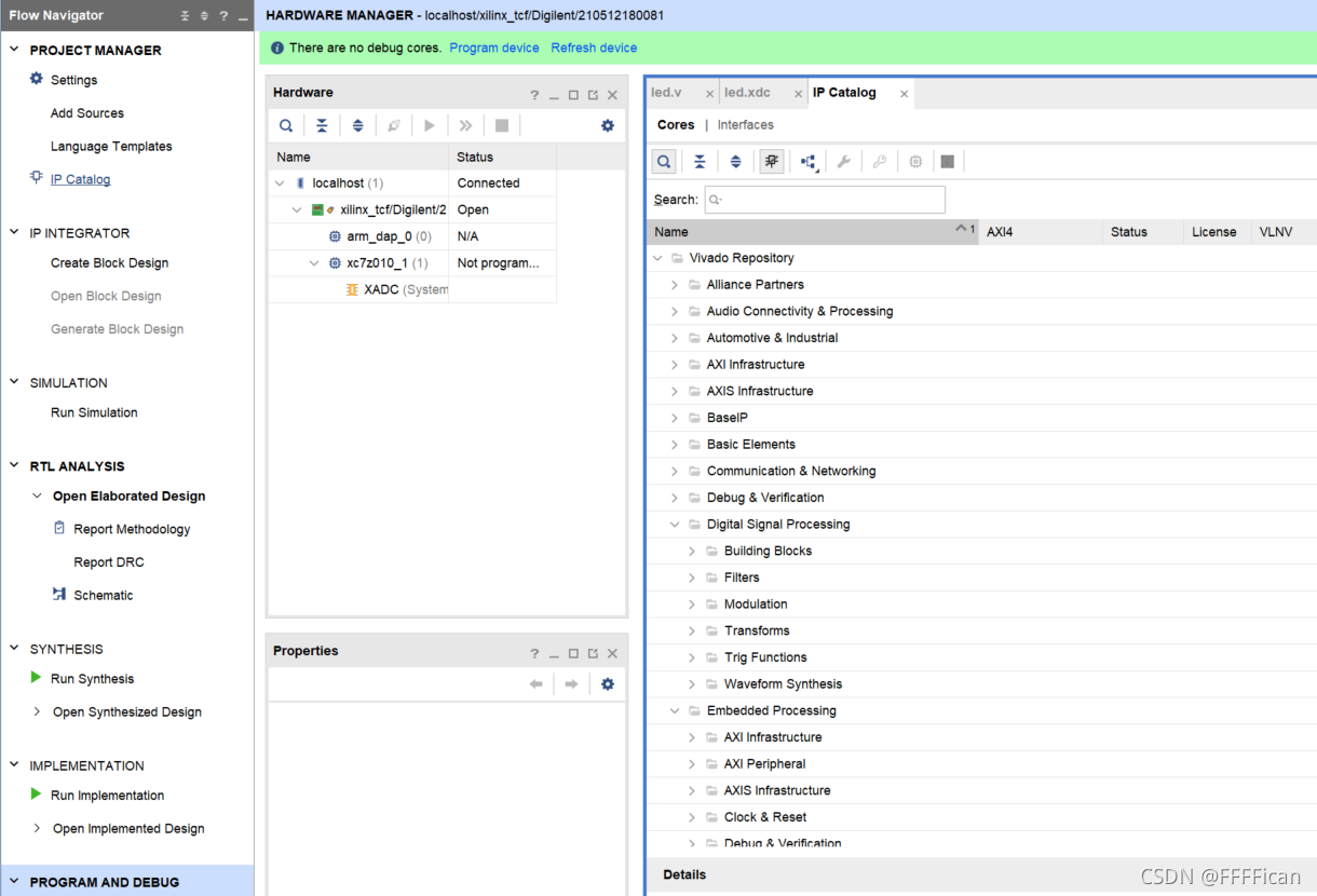 MYIR zynq fpga 学习过程（2）硬件调试_debug probes file-CSDN博客