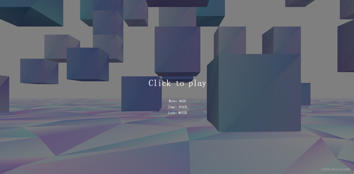 three.js官方案例misc_controls_pointerlock.html学习_threejs pointerlockcontrols-CSDN博客