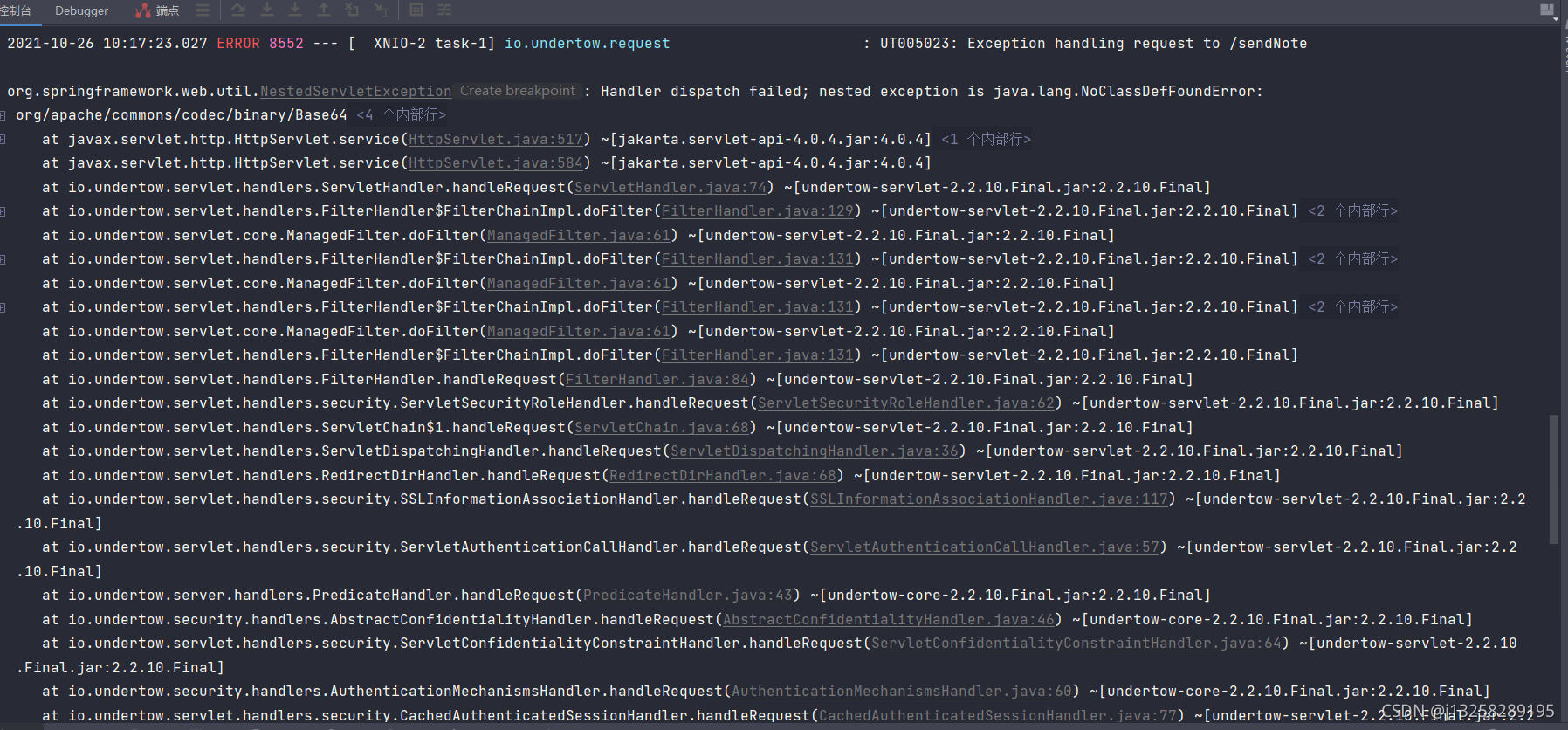 解决Handler dispatch failed； nested exception is java.lang.NoClassDefFoundError:_handler dispatch ...